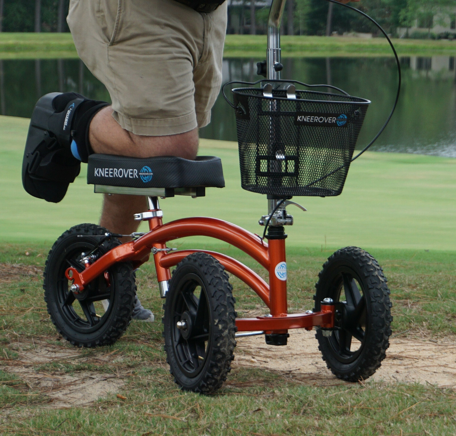 All Terrain KneeRover Steerable Knee Scooter Knee Walke Canyon Orange ...
