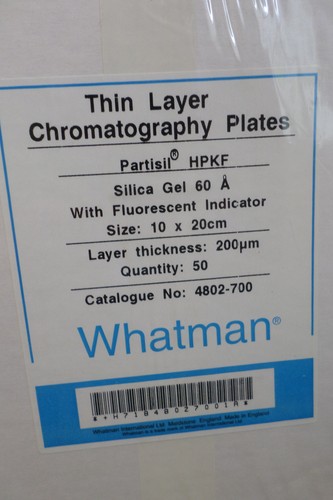Box of (50) Whatman 10cm x 20cm Partisil HPKF Silica Gel 200μm TLC ...