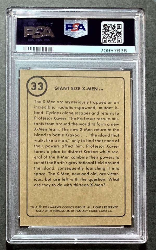 1984 FTCC Marvel First Issue Covers - Giant Size X-Men #1 - PSA 10 GEM ...