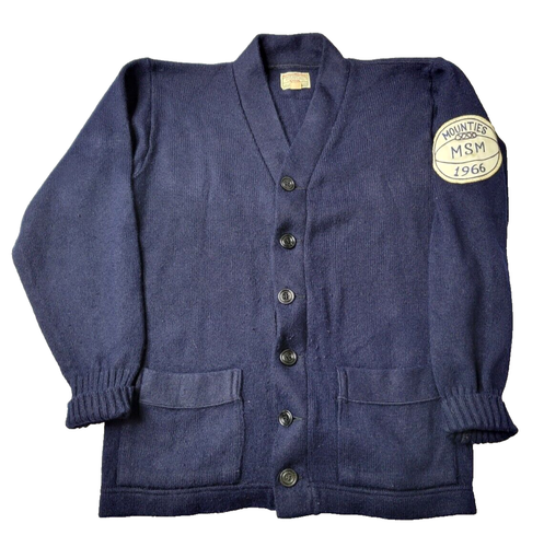 Spaulding Vintage 60s Sand Knit Cardigan MSM Mounties 1966 Patch Size ...