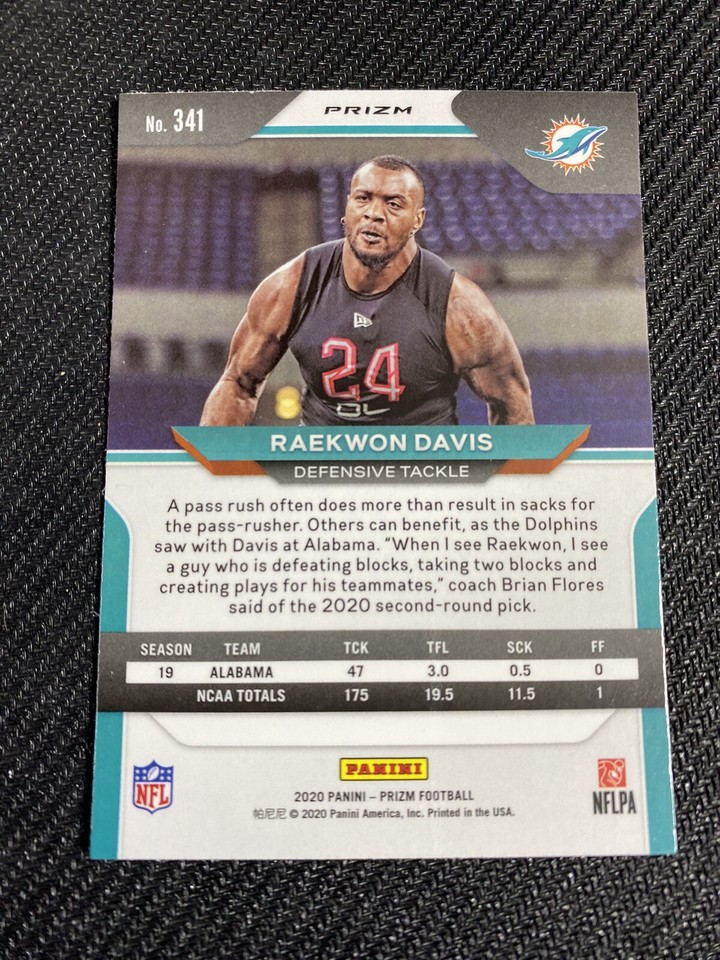 Raekwon Davis 2020 Panini Prizm Rookie Orange Laser Miami Dolphins | eBay