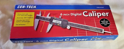 CEN-TECH 6" Electronic Digital Caliper Item 47257 with case, box ...