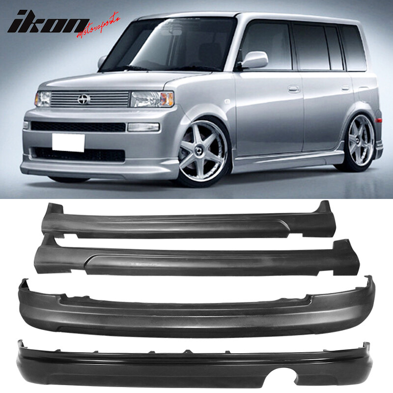 Fits 03-07 Scion xB Front+Rear Bumper Lip Spoiler +Side Skirts PU K ...