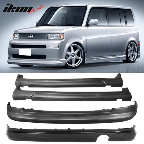 Fits 03-07 Scion xB Front+Rear Bumper Lip Spoiler +Side Skirts PU K ...
