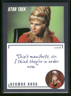 2020 Rittenhouse Star Trek TOS Archives Card #9 6 Of 26 Yeoman Rand | eBay