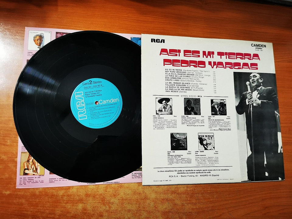 PEDRO VARGAS Asi es mi tierra VERY RARE SPAIN LP VINYL 1971 RCA OUT OF ...
