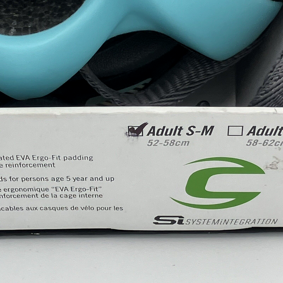 CANNONDALE RADIUS HELMET Black/Light Blue ADULT Small/Medium 2HE05M/BLB ...