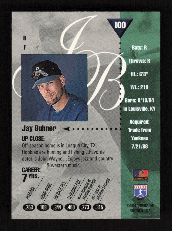 1994 Studio Jay Buhner #100 | eBay