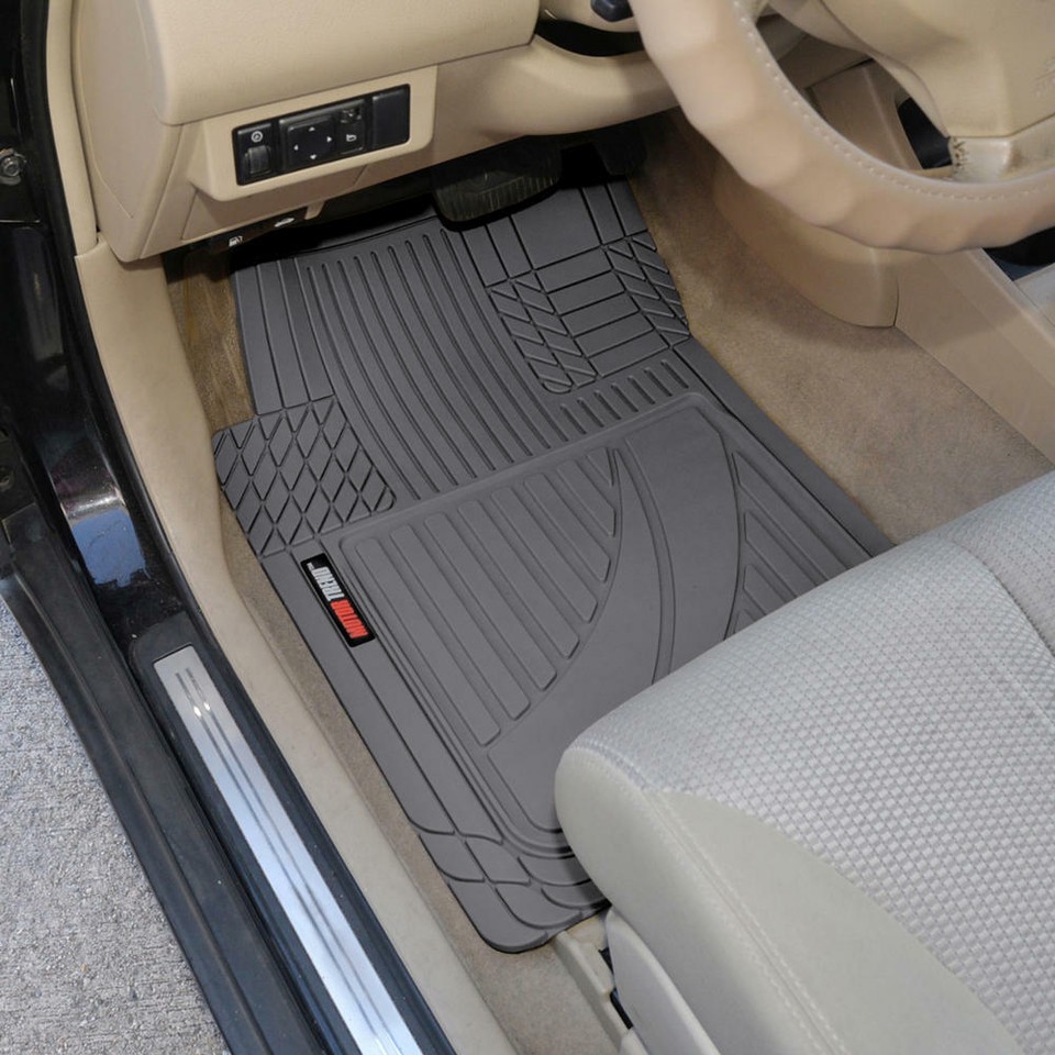 Motor Trend Customizable Trim-to-Fit All Weather Rubber Car Floor Mats ...