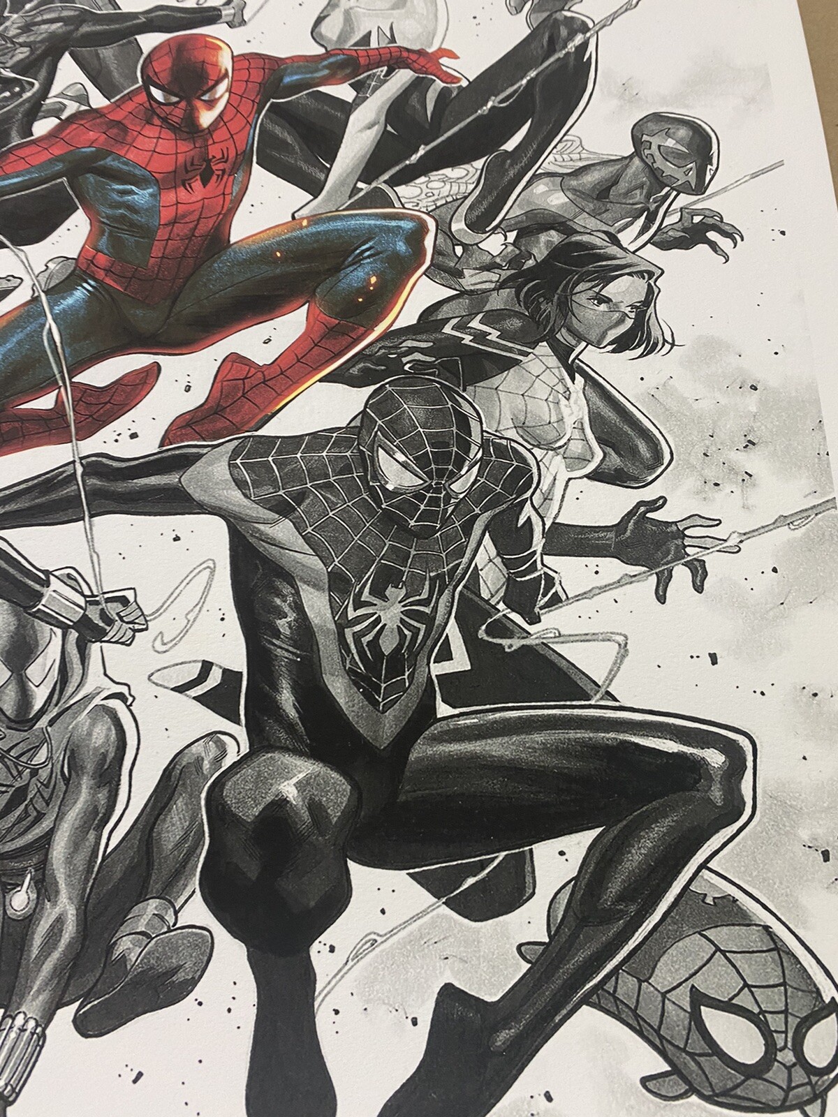 BNG Spider-Geddon #1 - Black And White Variant Print by Jorge Molina ...
