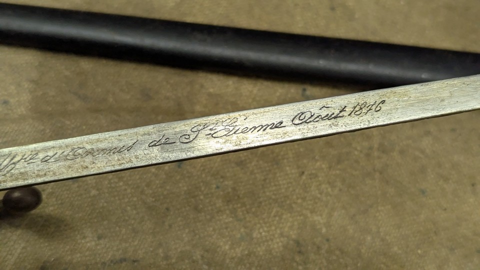 French T-Back M-1876 Gras Rifle Bayonet MAS 1876 w matching scabbard | eBay