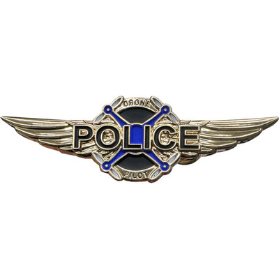 KK-018 Police Drone Pilot Full size UAS FAA Commercial Wings pin for ...