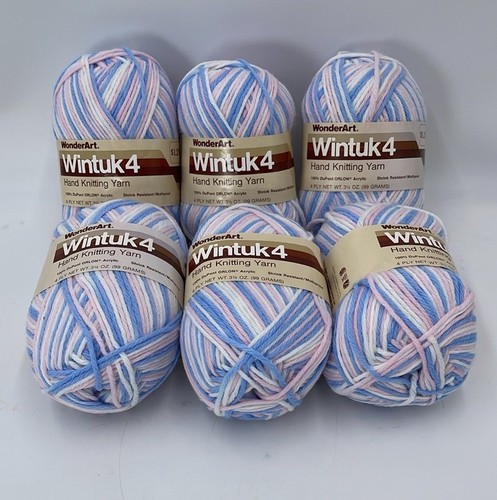 Lot of 6 Vintage WINTUK Hand Knitting Yarn Color 915 ( G105) 99 Grams ...