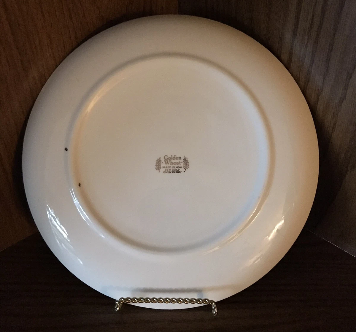 Golden Wheat Dishes 22 Karat Made In Usa