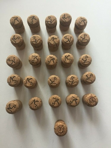 Lot of 26 Champagne Corks Real Printed Recycled Art Craft USED | eBay