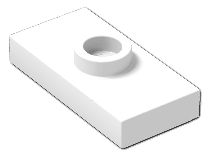 ☀️ LEGO 100x WHITE Plate Modified 1x2 Stud w/ Groove Bottom Stud Holder ...