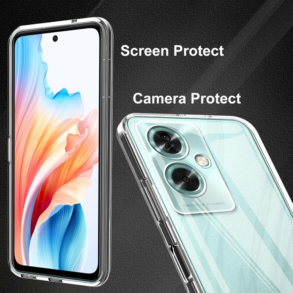 ARMOUR Case For OPPO A60 5G / A40 4G, Clear Silicone Shockproof Gel ...