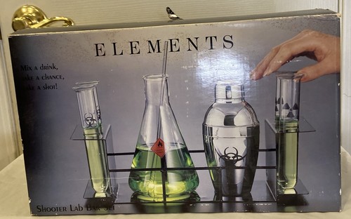 Elements Shooter Lab Bar Set, Beaker, Cocktail shaker, test tube Shot ...