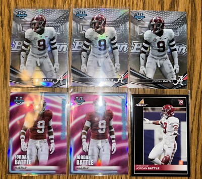 JORDAN BATTLE ROOKIE 2023 FOOTBALL CARD 6 LOT BENGALS CARDS Bowman U ...