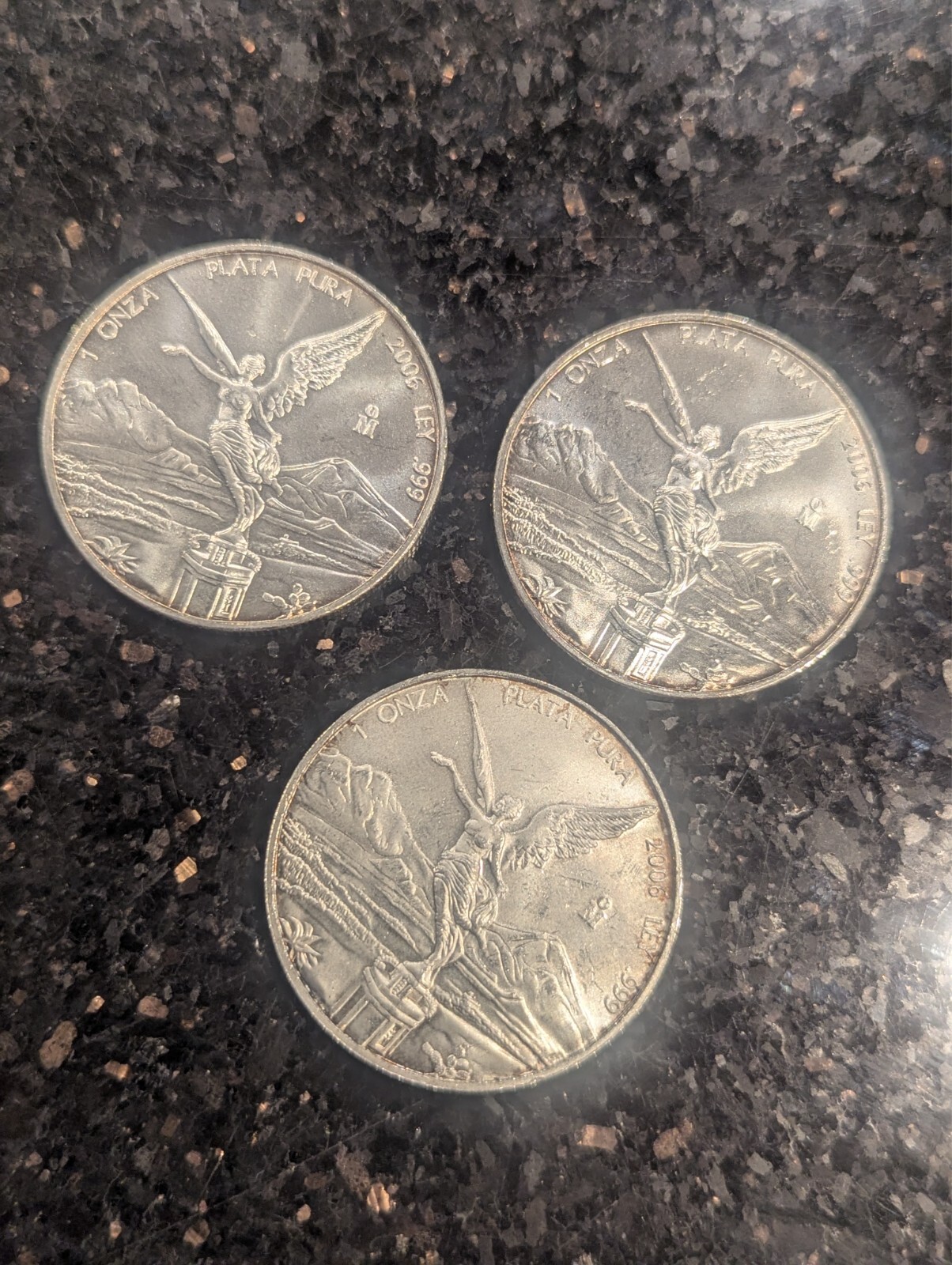 3X 2006 1 Oz 999 SILVER MEXICO Libertad Pura Plata Coin Limited Mint ...