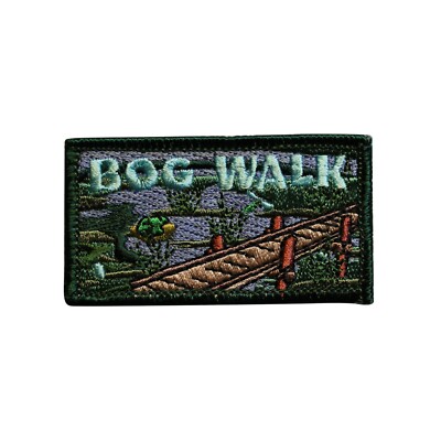 Bog Walk Embroidered Iron On Patch - Hiking Fun 50-P | eBay