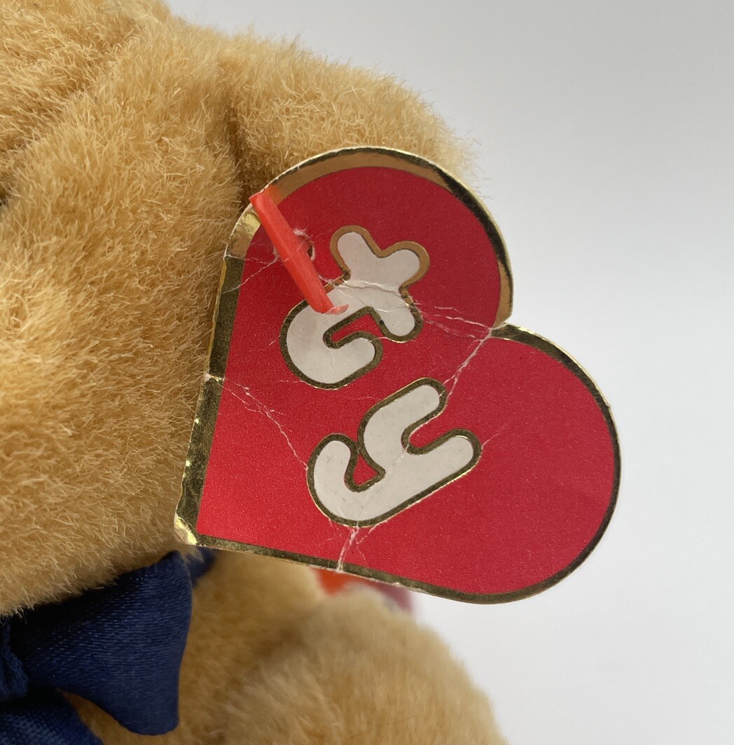 1992 Ty Attic Treasures REGGIE Tan Brown 7” Handmade Bear Plush RARE ...