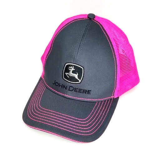 JOHN DEERE Women Tractor Girl Hot Pink Snapback Mesh … - Gem