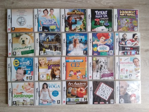 nintendo ds lot 20 jeux comple be nintendogs texas hold'em kid paddle ...