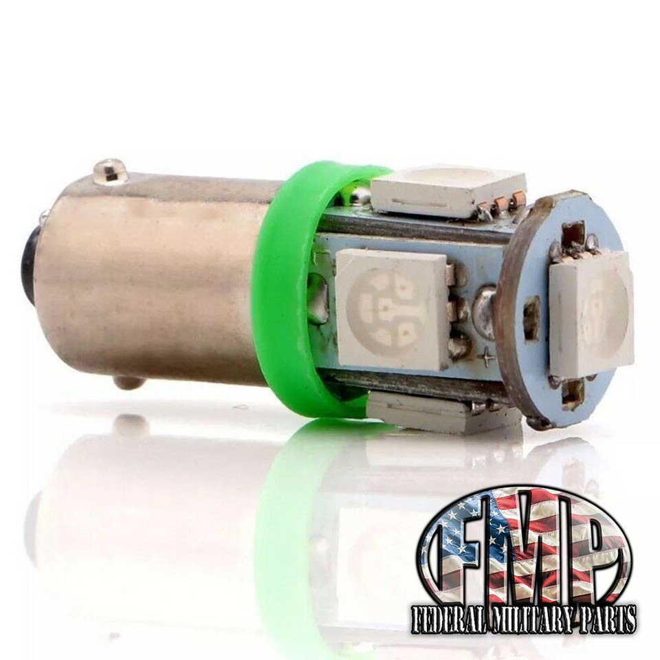 2 Green LED Dash Lights Brightest Humvee Bulbs 24v Led M998 H1 ...