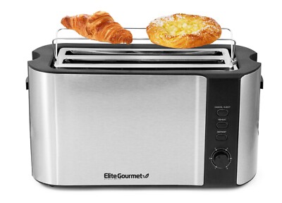 Elite Platinum ECT-3100 Cool Touch Long Slot Toaster with Extra Wide 1. ...