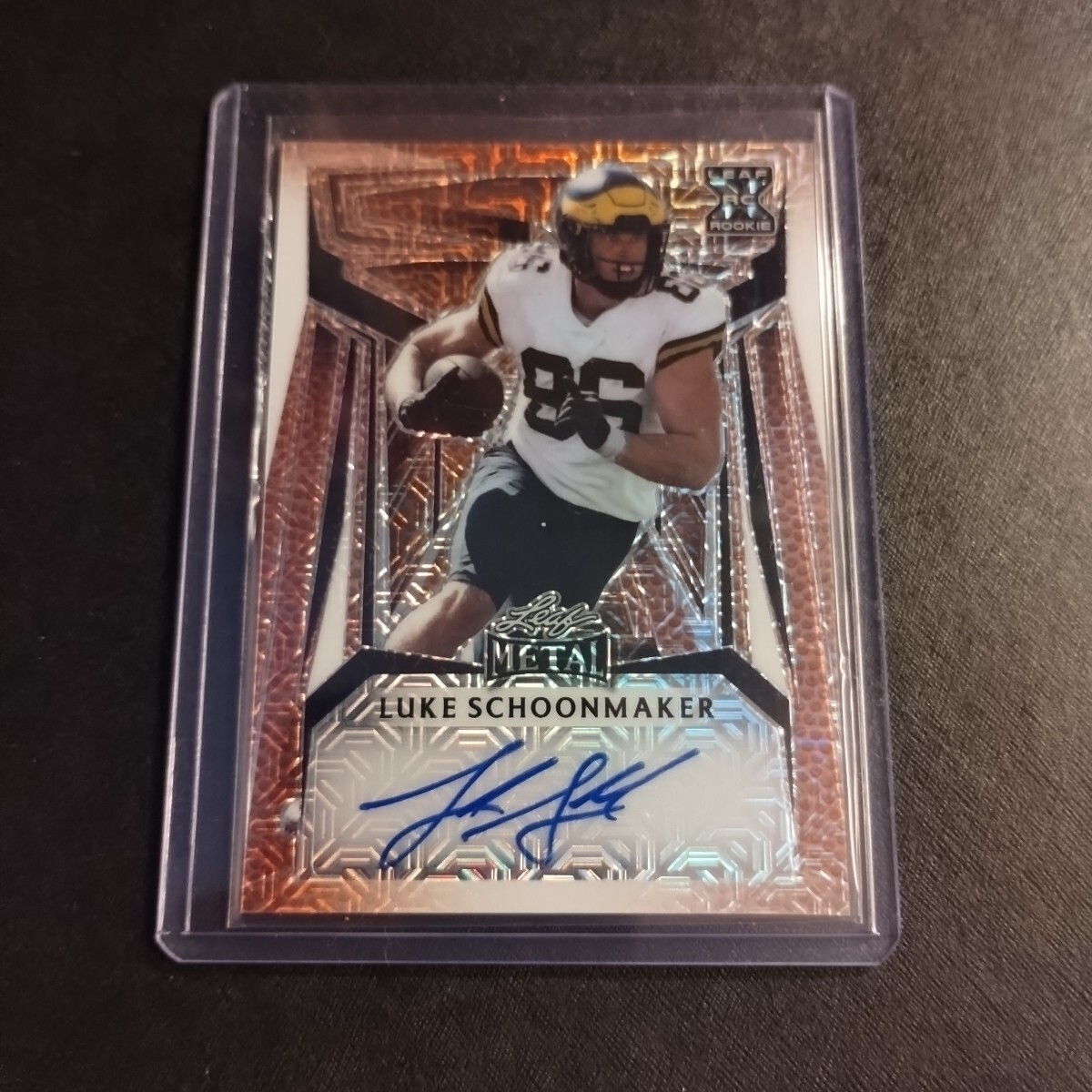 #5/5 Luke Schoonmaker Rookie Auto 2023 Leaf Metal Autograph Michigan ...