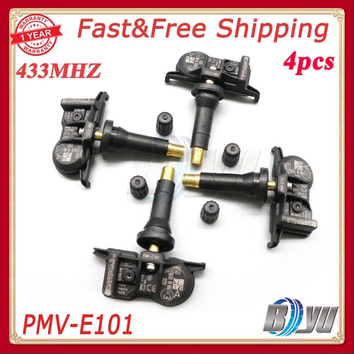 4x PMV-E101 433MHZ TPMS Tire Pressure Monitor Sensor for 2020-2021 ...