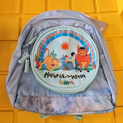 The Lion King Simba Timon Pumba Hakuna Matata Disney Mini Blue Backpack ...