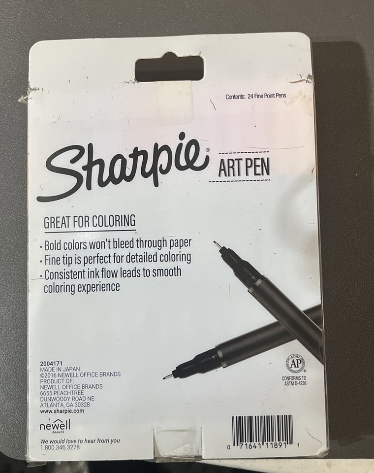 24 Vibrant Colors Sharpie Fine Tip Art Pens/Markers Journaling Art New ...