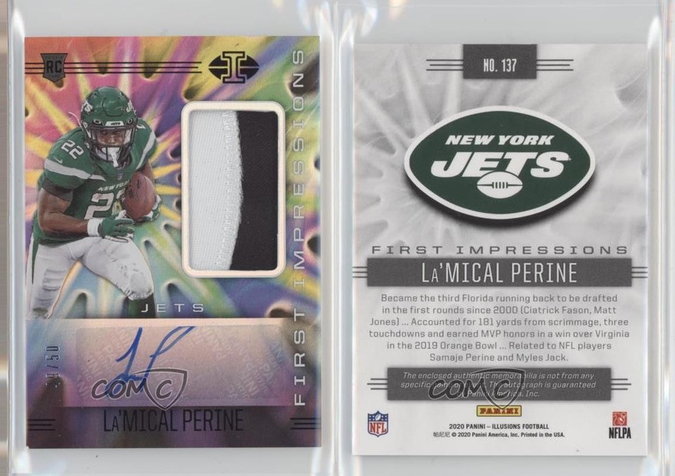 2020 Panini Illusions Trophy Collection Black /50 La'Mical Perine ...