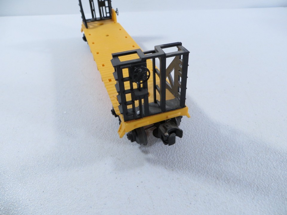 Lionel O Gauge Delaware & Hudson #16533 Bulkhead Flat Car Yellow Black ...