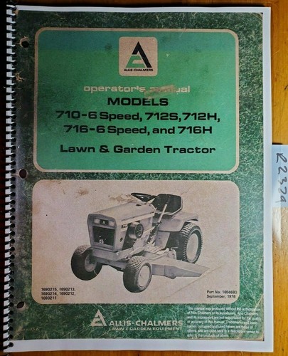 Allis-Chalmers 710-6 Speed 712S 712H 716-6 Spd 716H Tractor Operator ...