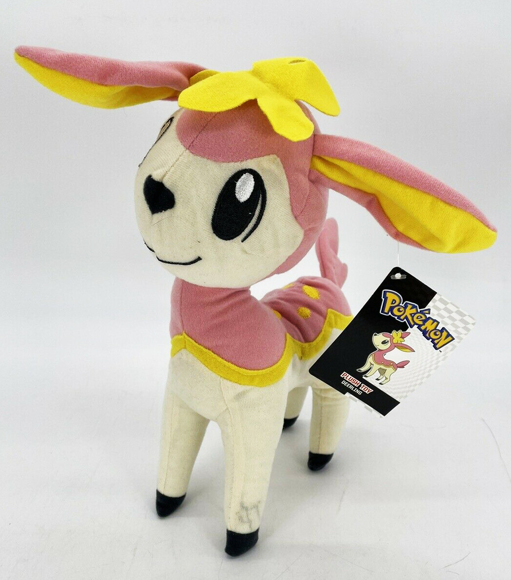 Pokemon Deerling Pink Deer Doe Fawn Plush Toy Factory Stuffed Animal | eBay