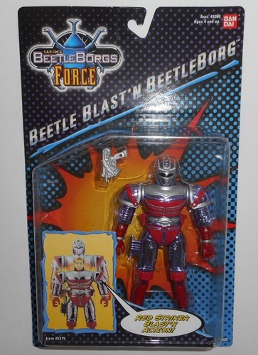 BeetleBorgs Red Striker Action Figure Beetle Blast'n Saban BanDai Rare ...