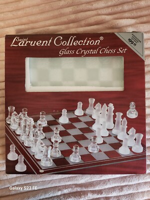 VINTAGE SAINT LARUENT COLLECTION GLASS CRYSTAL CHESS SET - | eBay