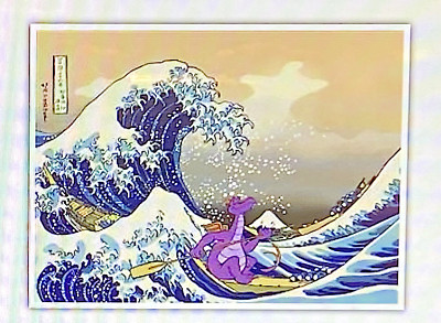 Disney Epcot Figment Japan Purple Dragon Art Print 16 x 20 | eBay