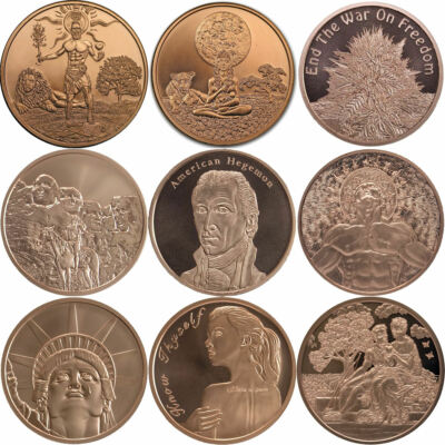 2018 Mini Mintage 1 oz .999 Pure Copper BU Round / Challenge Coin - 9 ...