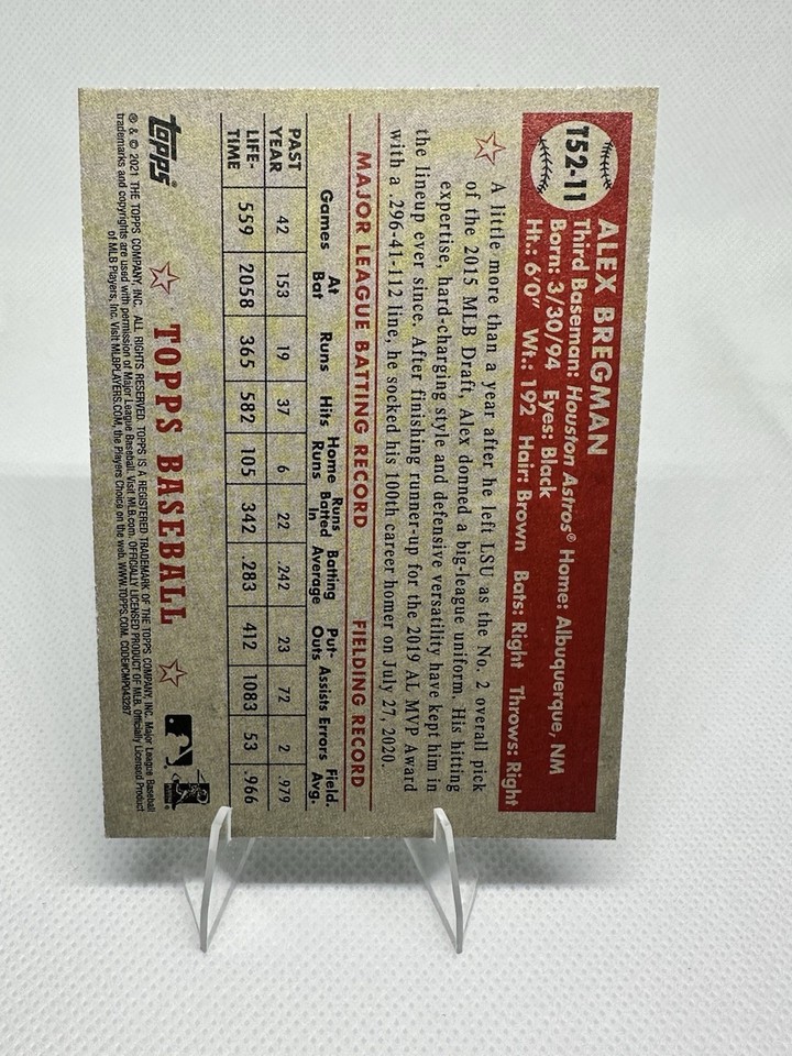 2021 Topps - 1952 Topps Redux Alex Bregman #T52-11 | eBay