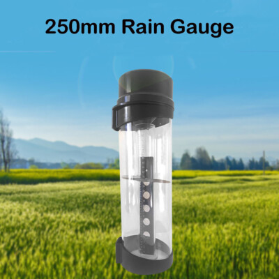 Professional Rain Gauge Cylinder Rainfall Catcher Reader 250mm Capacity ...