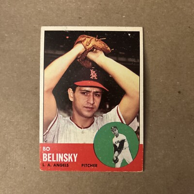 1963 Topps Baseball Bo Belinsky Los Angeles Angels Card #33 | eBay