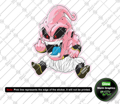 Dragon Ball Z Super Saiyan Majin KID BUU Fun Rude Car Window Sticker ...