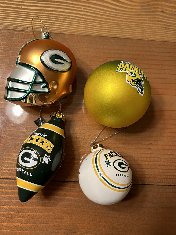 Green Bay Packers Christmas Ornament Lot of 89 Hallmark Licensed ...