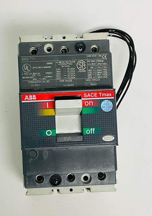 T1 N 100 ABB Sace Tmax Circuit Breaker 1SDA061805R1 60A 3P NEW Free ...