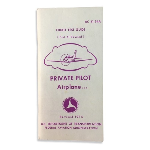 US Department Transportation FAA Flight Test Guide Private Pilot ...