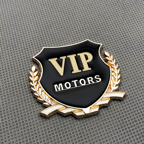1Pcs Golden Metal Car Body Fender VIP Emblem Rear Lid Trunk Badge ...